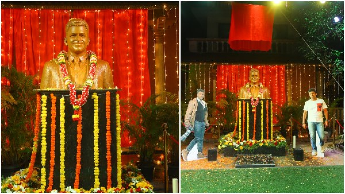 ಅಪ್ಪು ಮೊದಲ ಪುಣ್ಯಸ್ಮರಣೆ ಹಿನ್ನೆಲೆ ಅಬ್ಬಯ್ಯ ನಾಯ್ಡು ಸ್ಟುಡಿಯೋದಲ್ಲಿ ಪುತ್ಥಳಿ ...