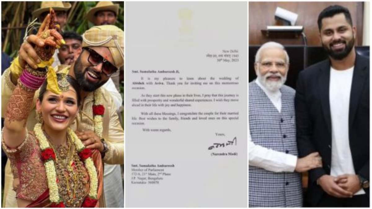 ಅಭಿ-ಅವಿವಾ ವಿವಾಹಕ್ಕೆ ಪ್ರಧಾನಿ ಮೋದಿ ಗೈರು: ನವ ಜೋಡಿಗೆ ಪತ್ರದ ಮೂಲಕ ಶುಭಾಶಯ ...