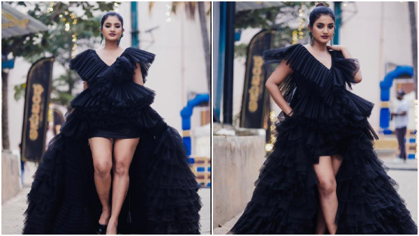 ಬ್ಲ್ಯಾಕ್ ಟೈಲ್ ಬಾಲ್‌ ಗೌನ್‌ನಲ್ಲಿ ಪಡ್ಡೆ ಹುಡುಗರ ನಿದ್ದೆ ಕದ್ದ 'ಗಿಚ್ಚಿ ಗಿಲಿಗಿಲಿ' ಜಾನ್ವಿ | Tv anchor cum ...