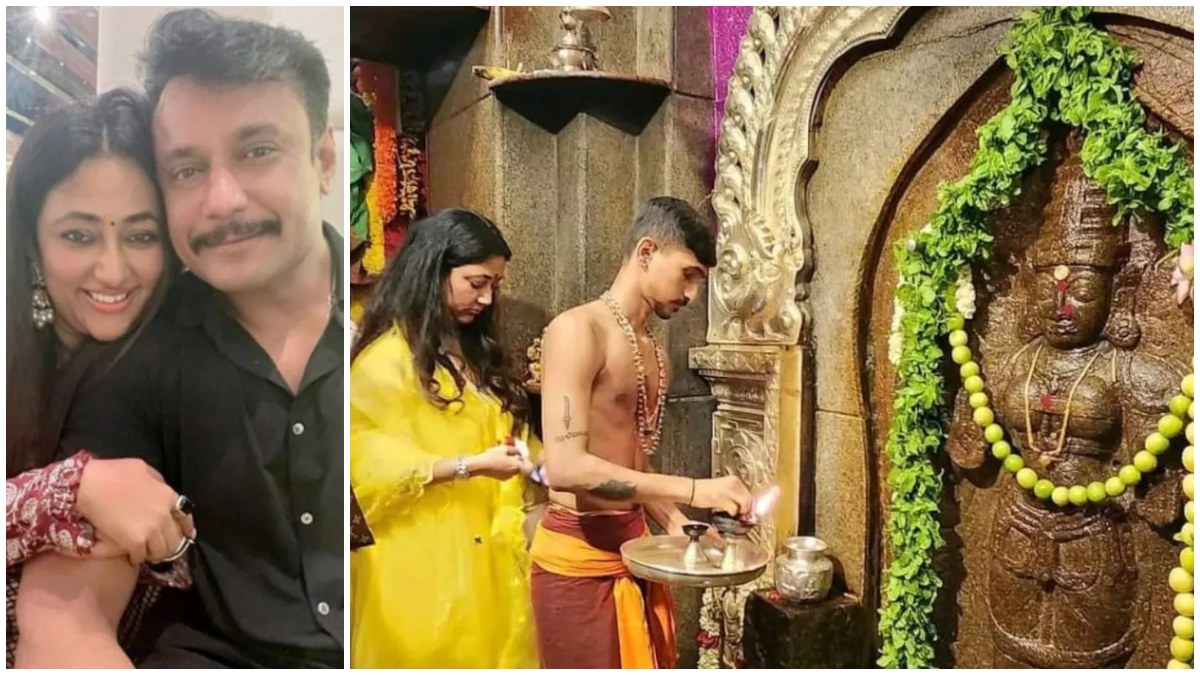 ತಮ್ಮ ಪತಿ ದರ್ಶನ್‌ಗಾಗಿ ಶಕ್ತಿದೇವತೆಗೆ ವಿಶೇಷ ಪೂಜೆ ಸಲ್ಲಿಸಿದ ವಿಜಯಲಕ್ಷ್ಮಿ ...